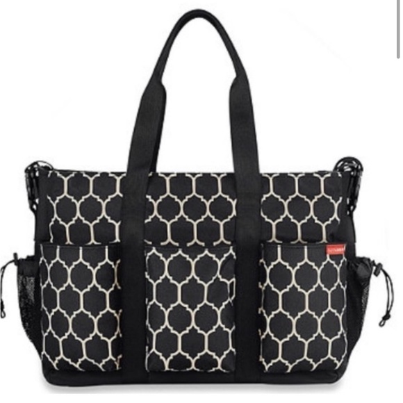 Skip Hop | Bags | Skip Hop Black And White Multi Compartment Diaper Bag ...